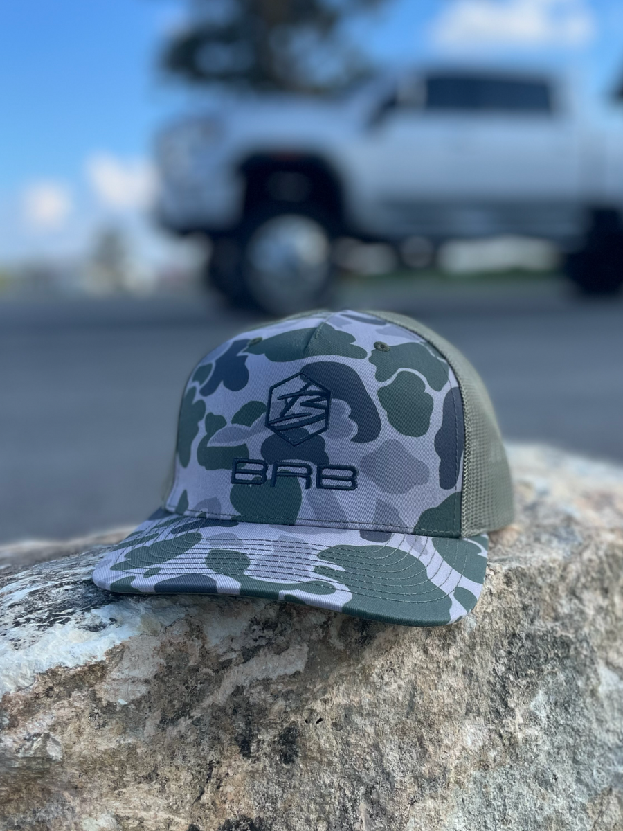 Green Camo Brb Trucker Hat The Big Rig Barbie