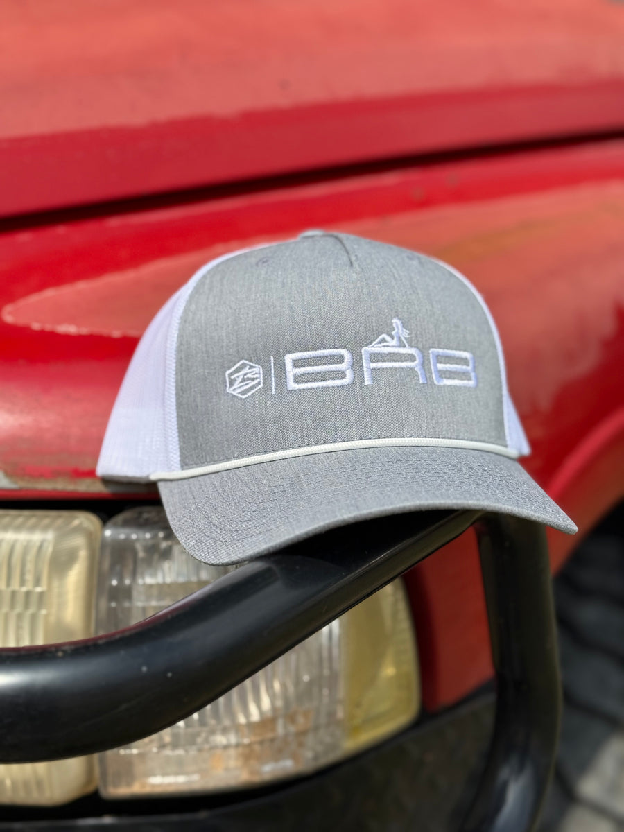 BRB White Rope Trucker Hat – The Big Rig Barbie
