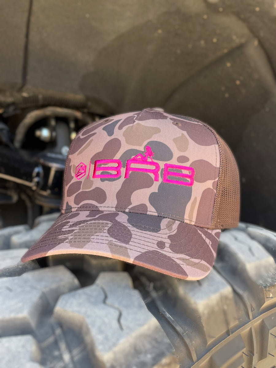 Camo & Pink BRB Trucker Hat – The Big Rig Barbie