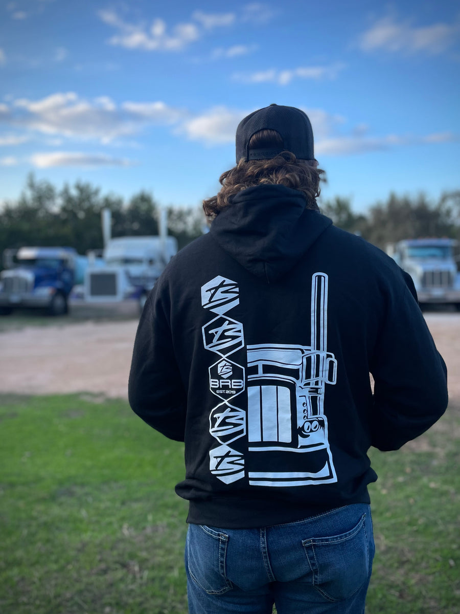 Checkered Trucker Hoodie – The Big Rig Barbie