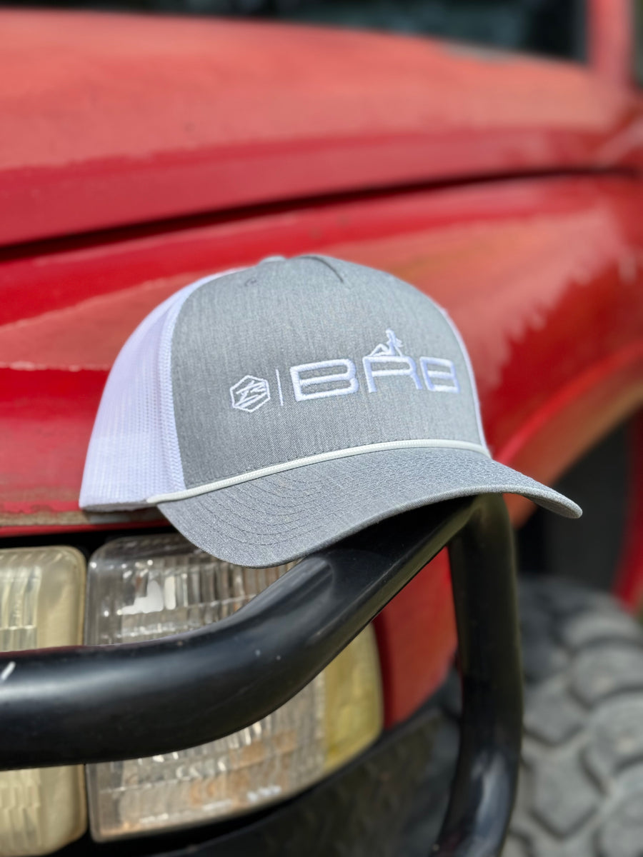 BRB White Rope Trucker Hat – The Big Rig Barbie