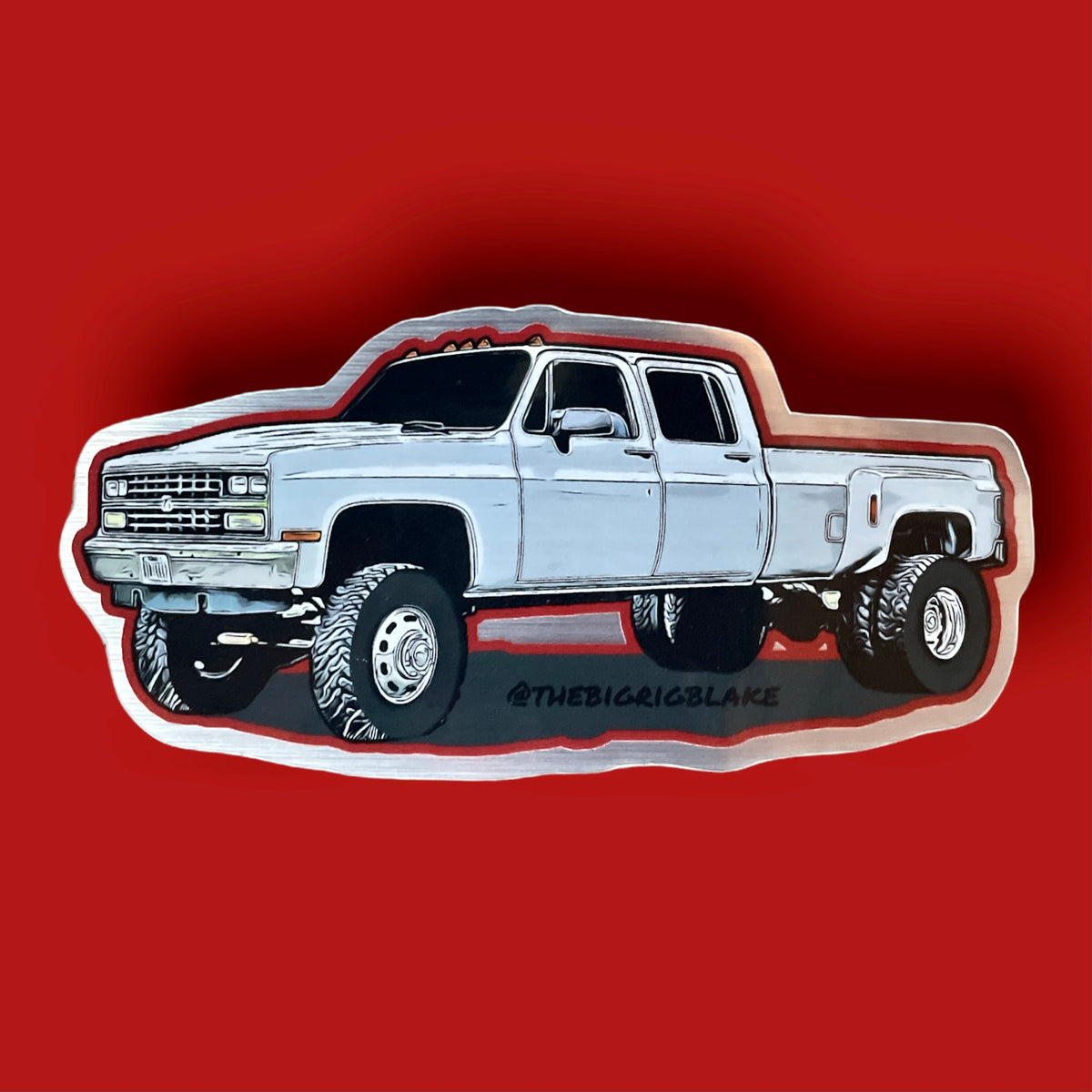 Squarebody Chevy Sticker – The Big Rig Barbie